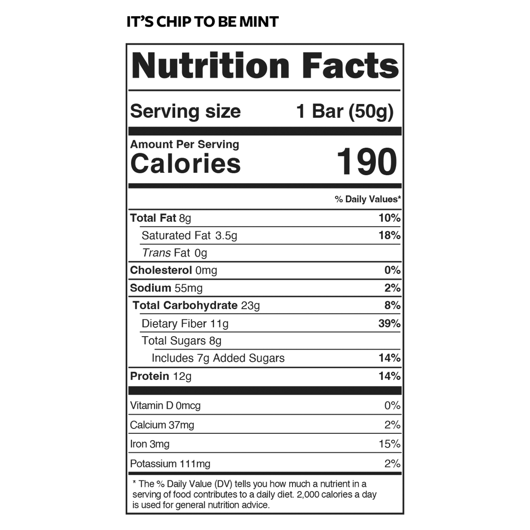 It's Mint to Be Chip TRU Women Nutrition and Protein Bar – TRUBRANDS