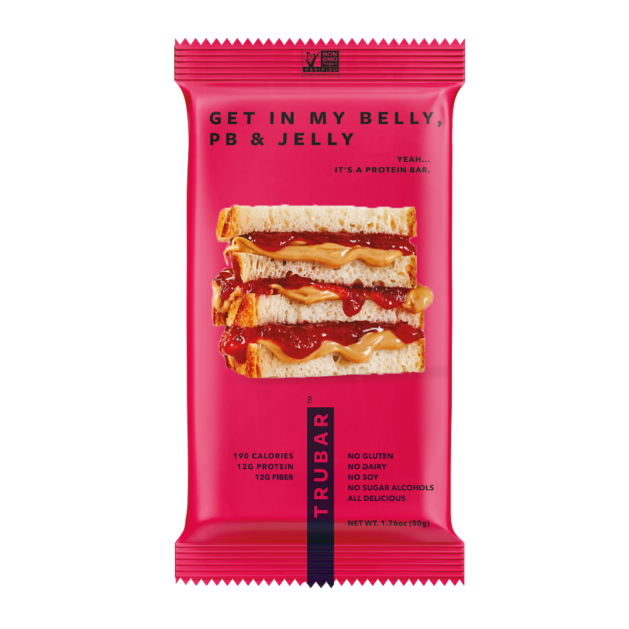 Get in my Belly Peanut Butter & Jelly TRUBAR Nutrition and Protein Bar ...